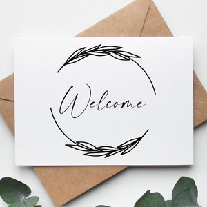 Welcome Greeting Card PRINTABLE, DOWNLOADABLE - Etsy