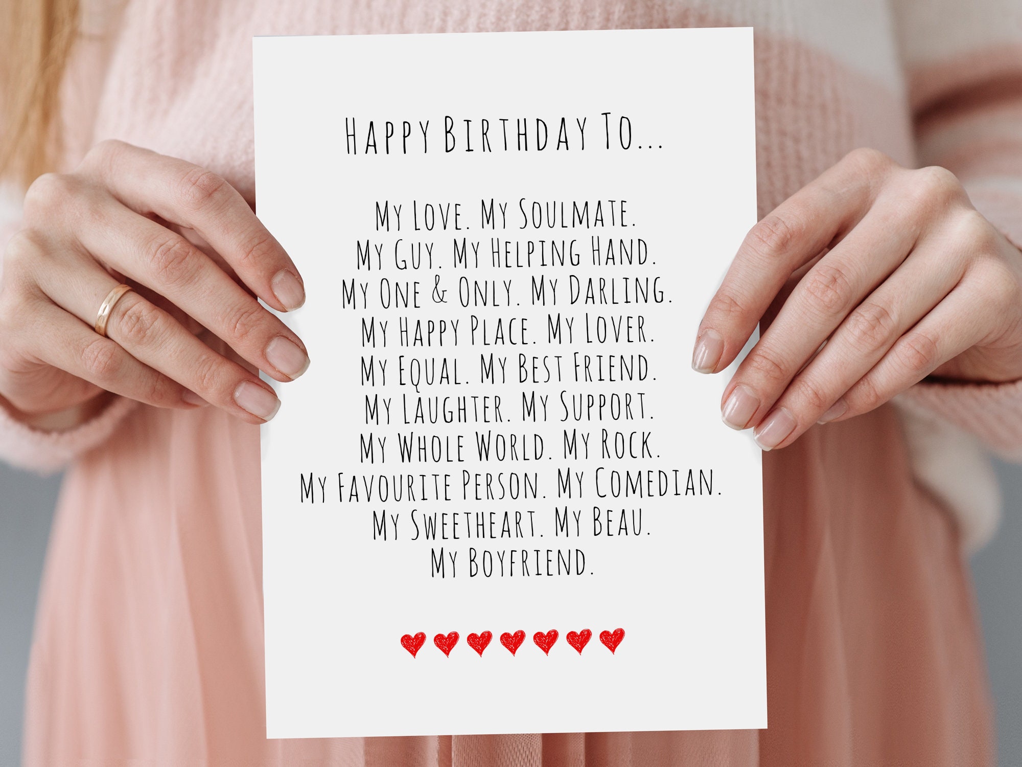 Birthday Card for Boyfriend Girlfriend Partner DIGITAL DOWNLOAD - Etsy