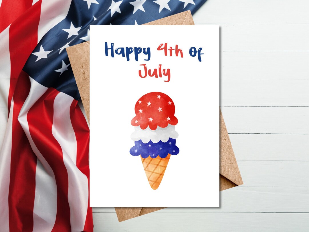 4th of July Cards DOWNLOADABLE, PRINTABLE - Etsy