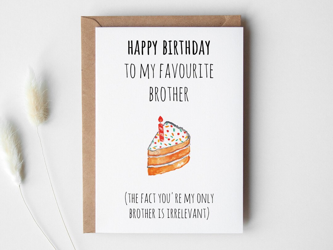 Birthday Card INSTANT DOWNLOAD for Brother - Etsy