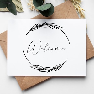 Welcome Greeting Card PRINTABLE, DOWNLOADABLE - Etsy