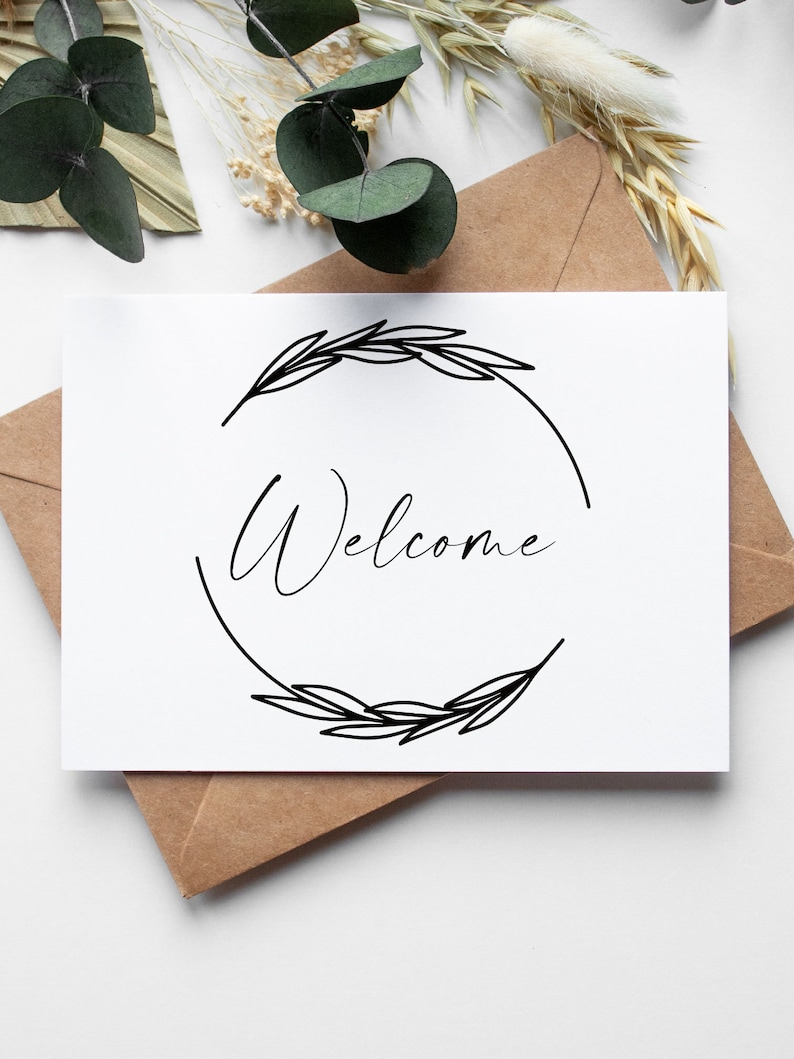 Welcome Greeting Card PRINTABLE, DOWNLOADABLE - Etsy