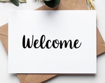 Welcome Greeting Card PRINTABLE, DOWNLOADABLE - Etsy