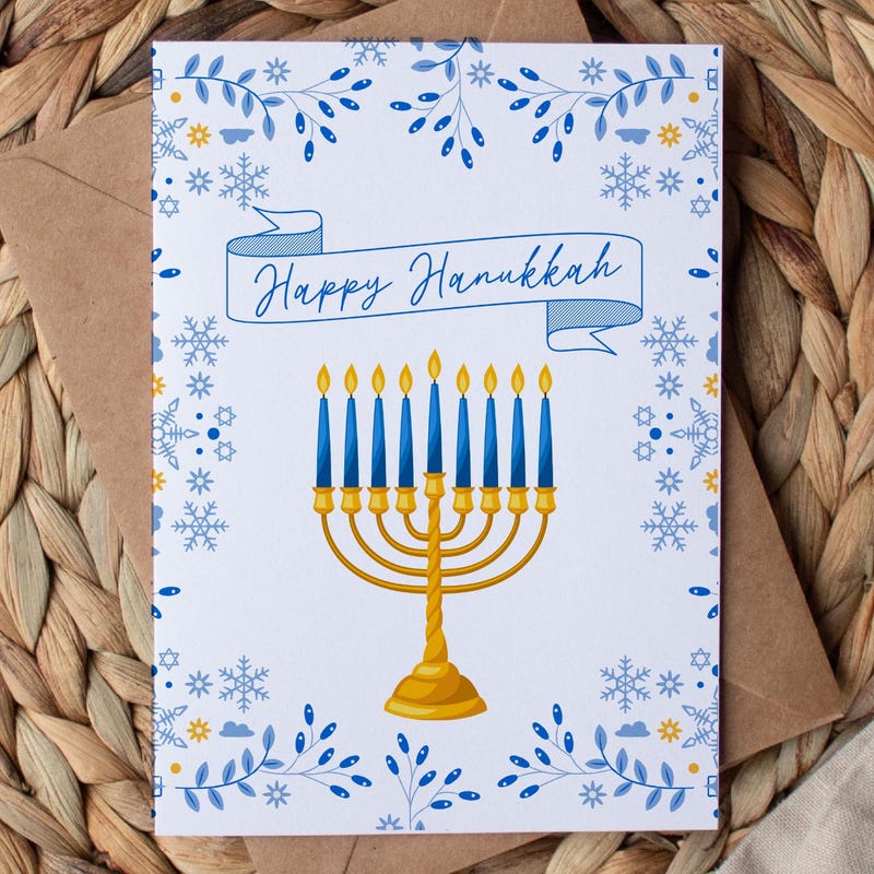 Hanukkah Card - Etsy