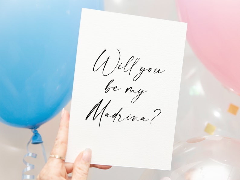 Will You Be My Madrina Greeting Card PRINTABLE DOWNLOAD, Godmother Card ...