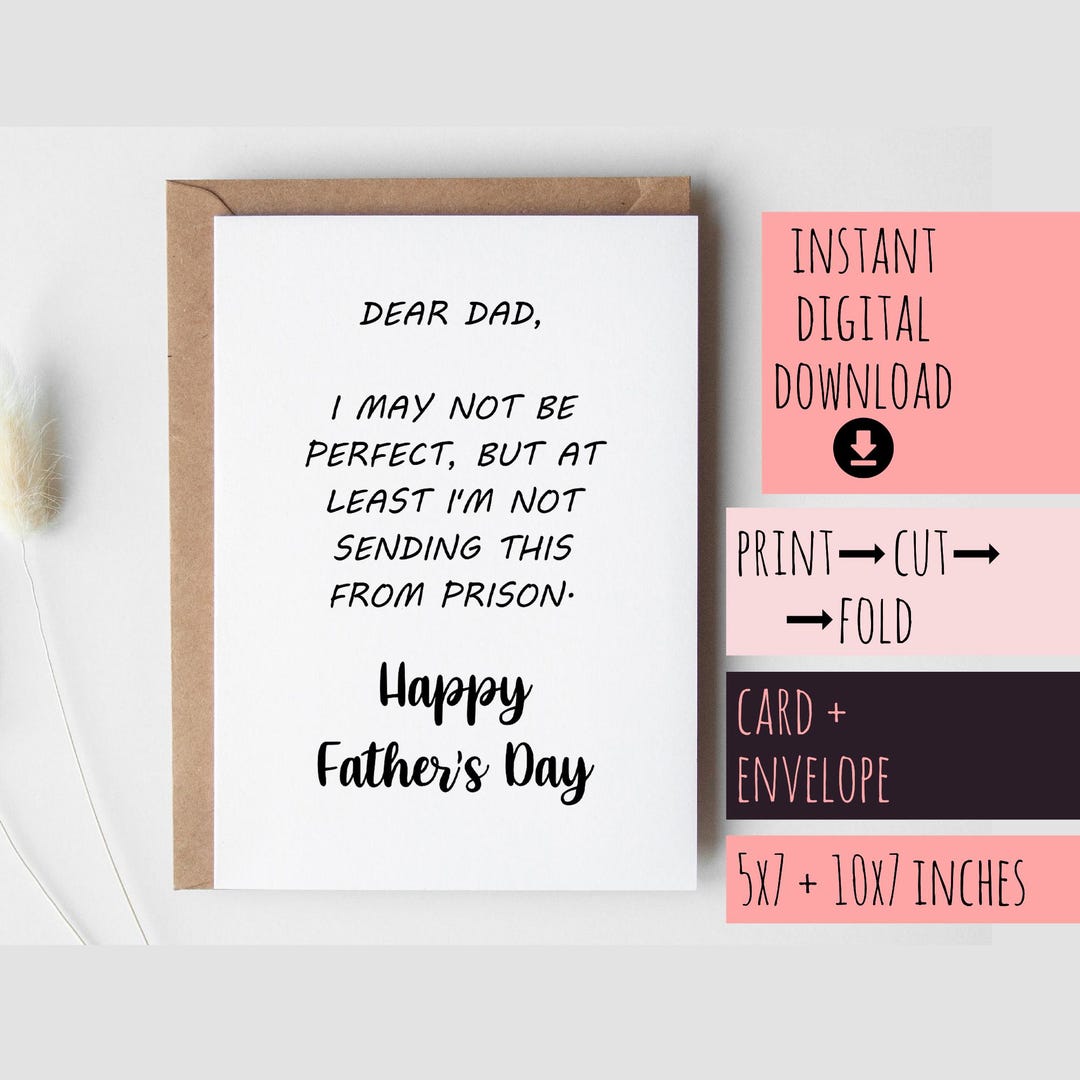 Fathers Day Card for Dad Printable, Gift for Dad, Digital Download ...