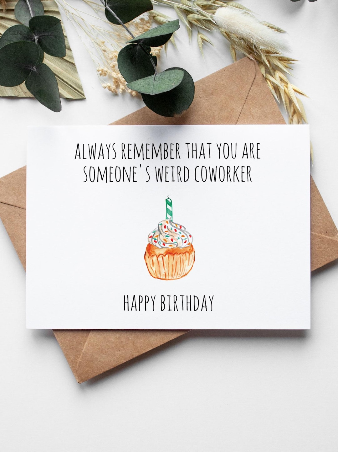 Coworker Greeting Card PRINTABLE DOWNLOAD, Colleague Birthday Gift ...