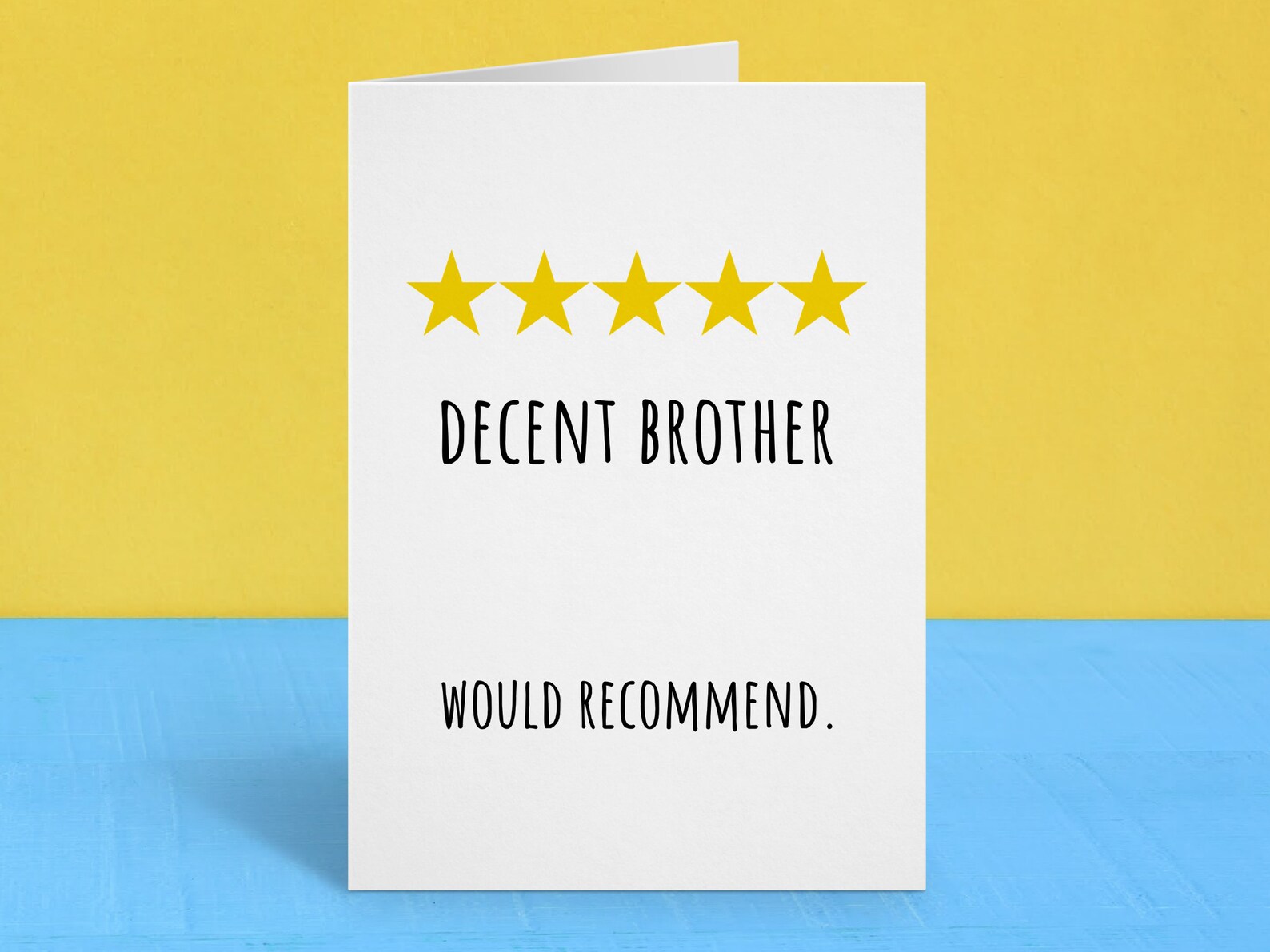 Funny Birthday Card Printable Download - Decent Brother - Etsy