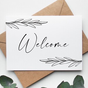 Welcome Greeting Card PRINTABLE, DOWNLOADABLE - Etsy