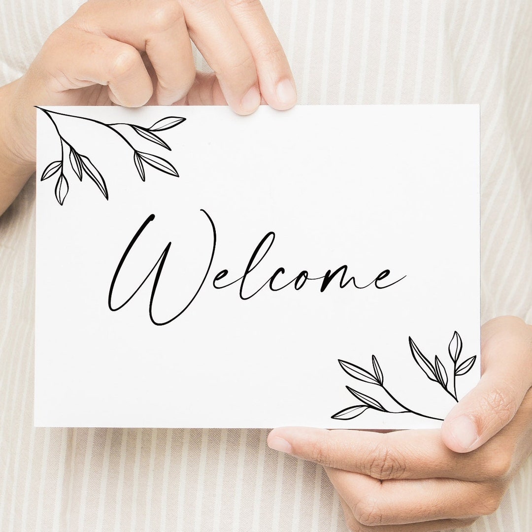 Welcome Greeting Card PRINTABLE, DOWNLOADABLE - Etsy