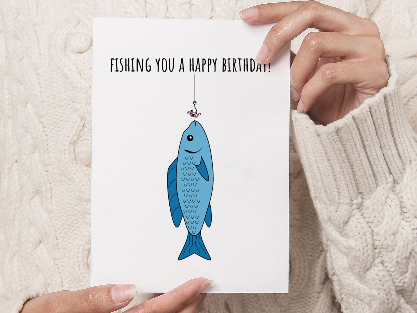 Dad Birthday Card DIGITAL DOWNLOAD Fish Pun Card - Etsy