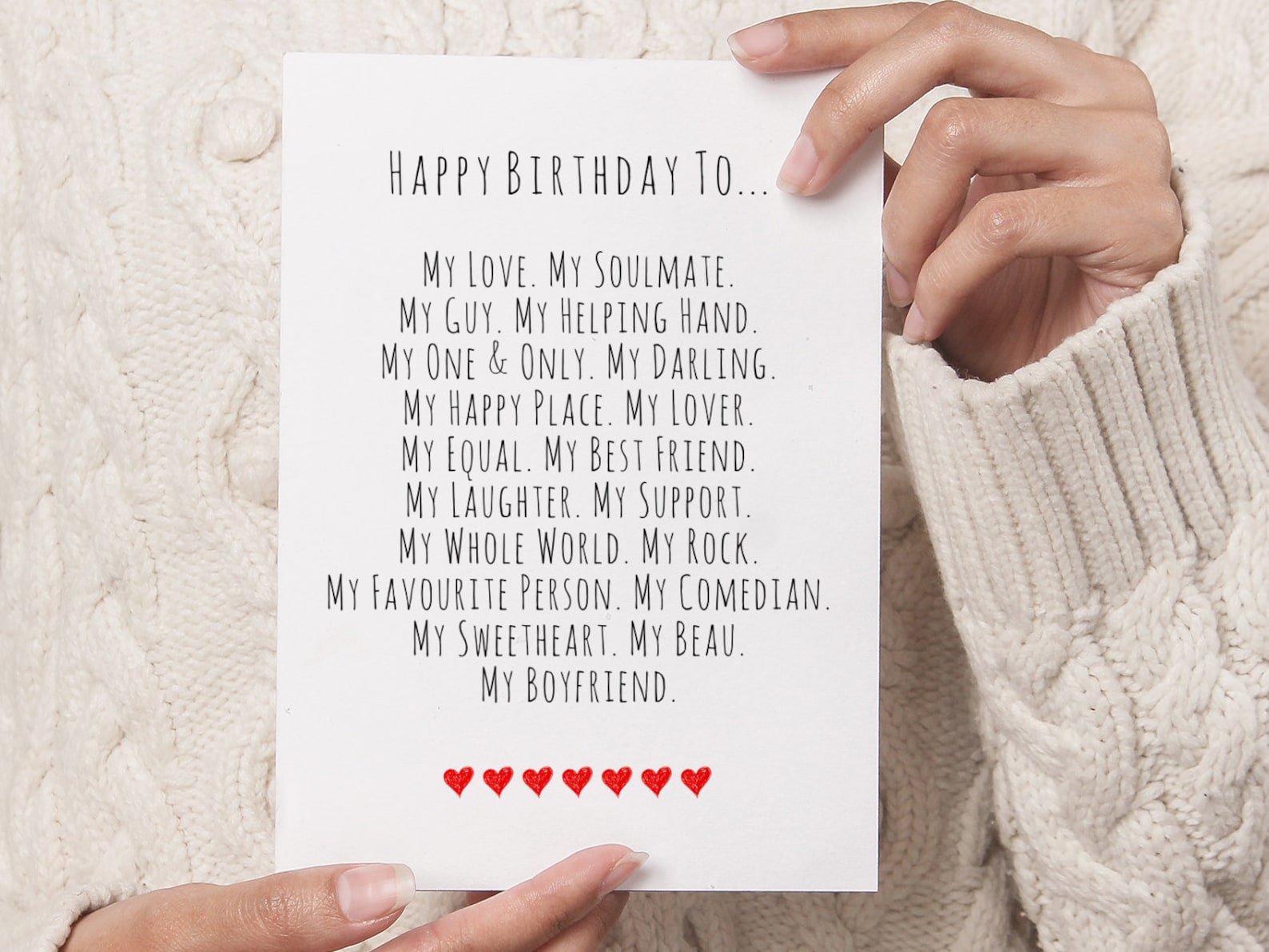 Birthday Card for Boyfriend Girlfriend Partner DIGITAL DOWNLOAD - Etsy