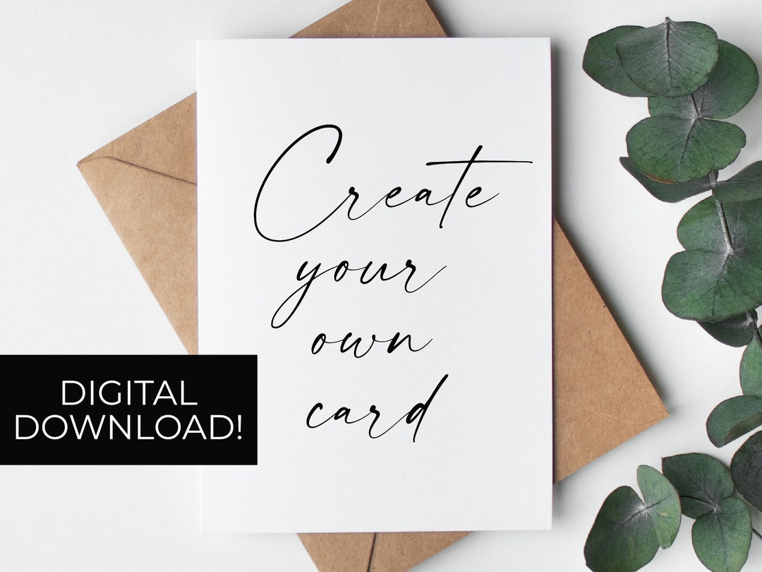 Custom Birthday Card Create Own PRINTABLE DOWNLOAD Card - Etsy