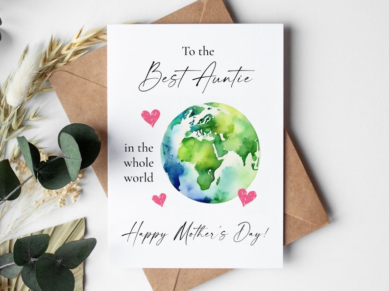 Aunt Mothers Day Cards PRINTABLE DOWNLOAD - Etsy