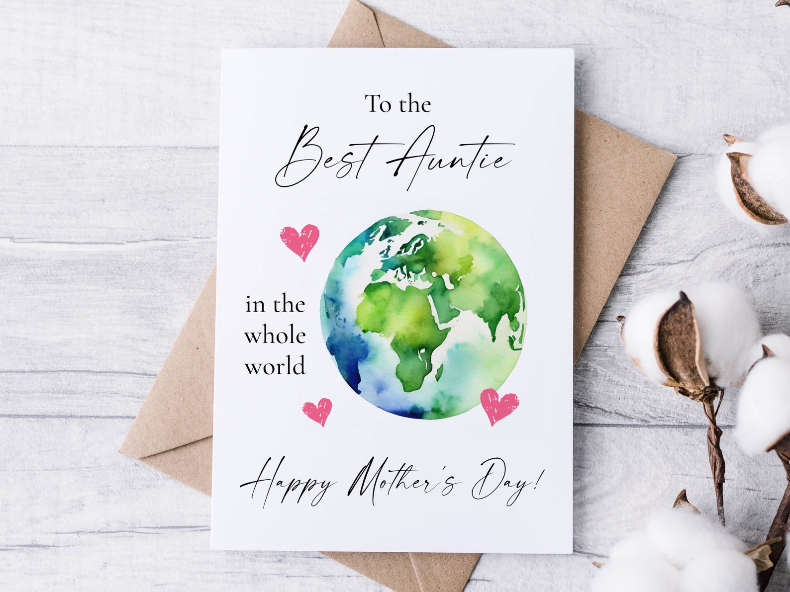 Aunt Mothers Day Cards PRINTABLE DOWNLOAD - Etsy