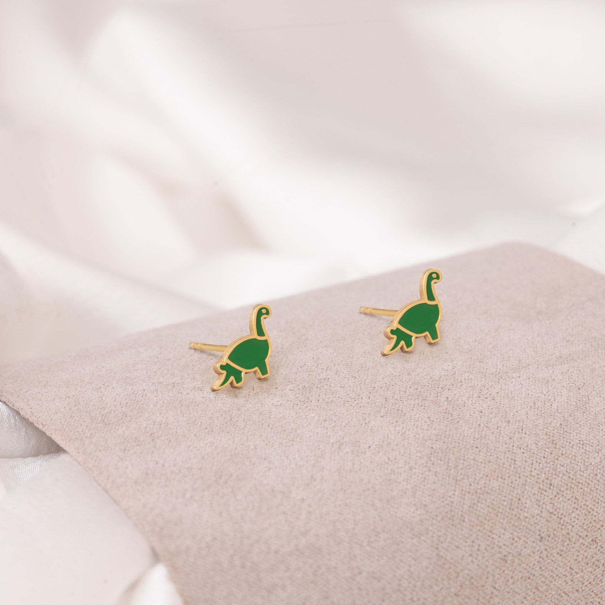 14k gold dinosaur earrings store