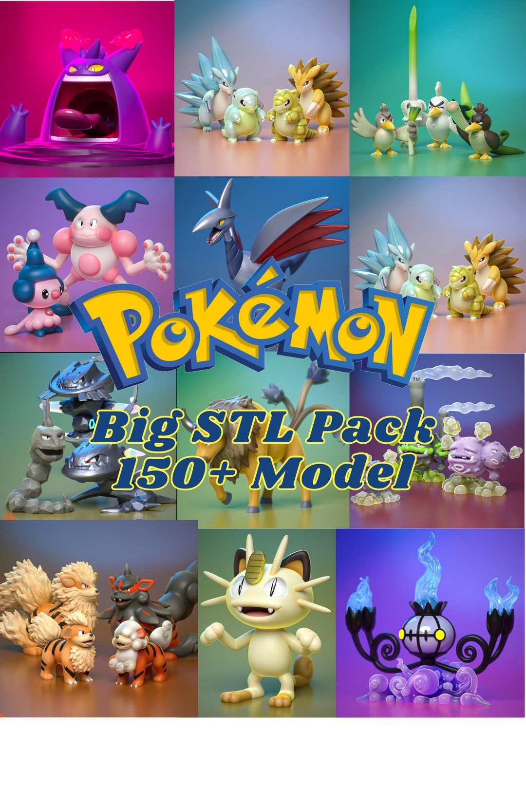 Pokemon STL Mega Pack 150 Model High Quality - Etsy Portugal