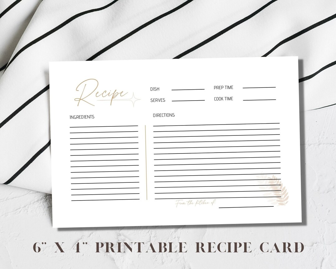 Instant Download Printable Recipe Cards 2pk Reversible & - Etsy