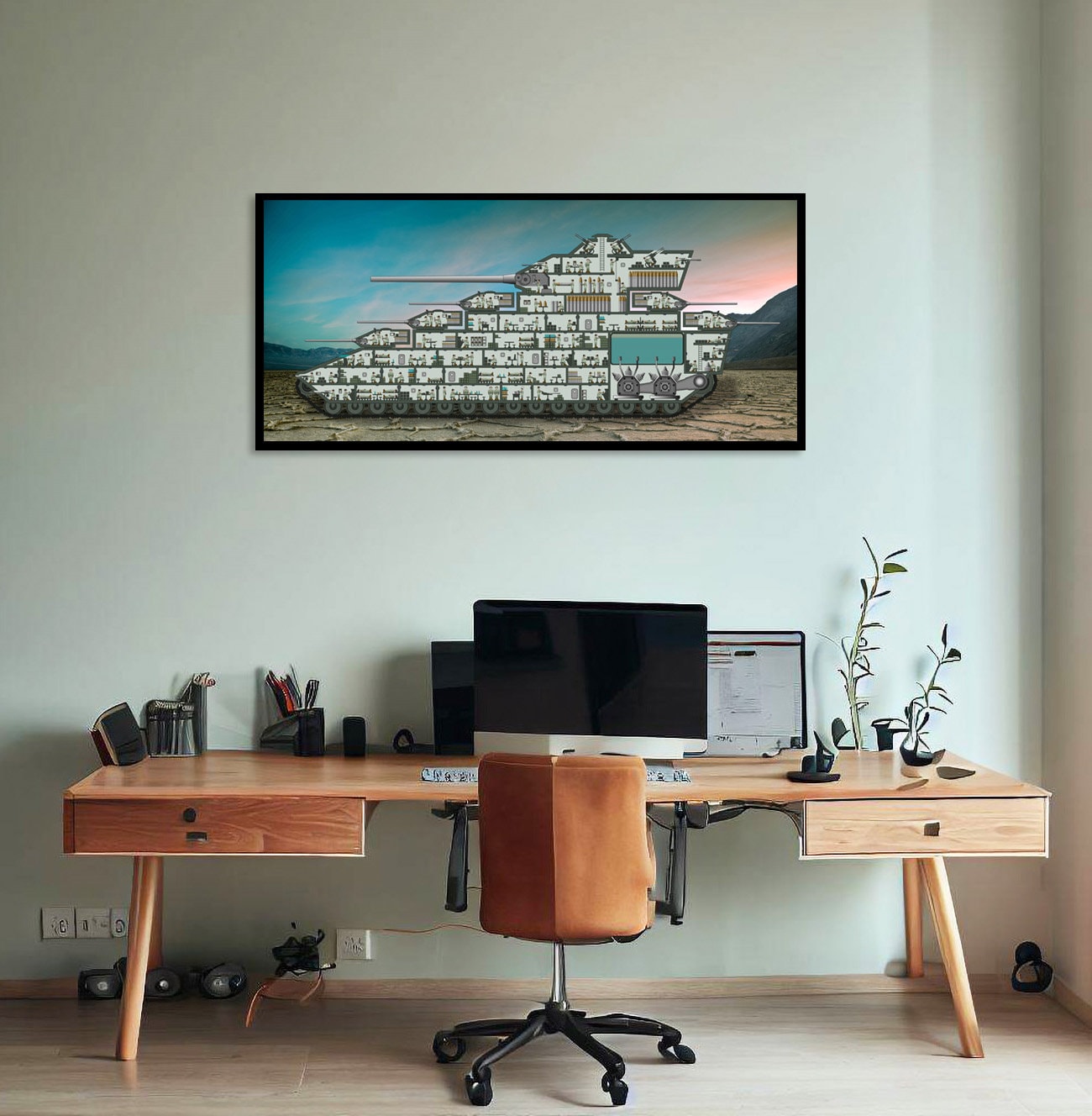 Supertank. Multi-story Fantasy Tank in Minimalist Style.. 1 JPG Image ...