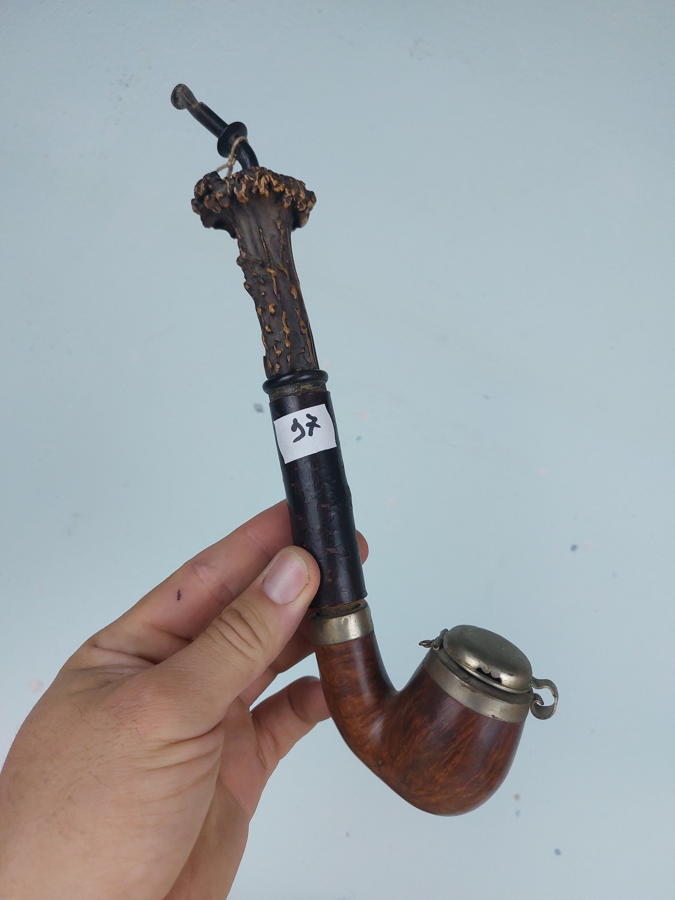 Bruyere Pipe, Vintage Pipe, Retro Pipe, Wooden Pipe, Collectible, Deer ...