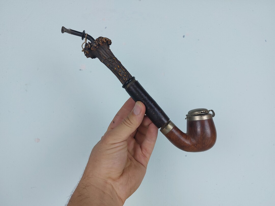 Bruyere Pipe, Vintage Pipe, Retro Pipe, Wooden Pipe, Collectible, Deer ...
