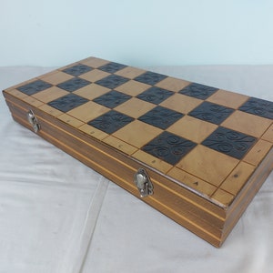 Beautiful Chess Set, Vintage Wooden Chess Set, Retro Chess Set, Gift ...