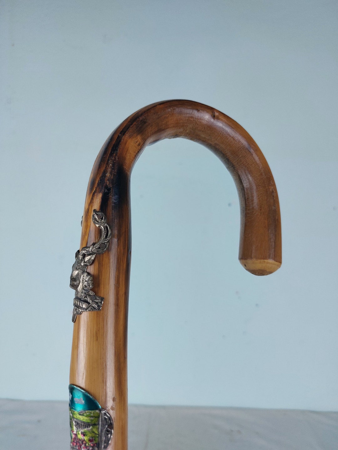 6 Emblem Cane, Germany Stick, Vintage Walking Sticks, Retro Cane ...