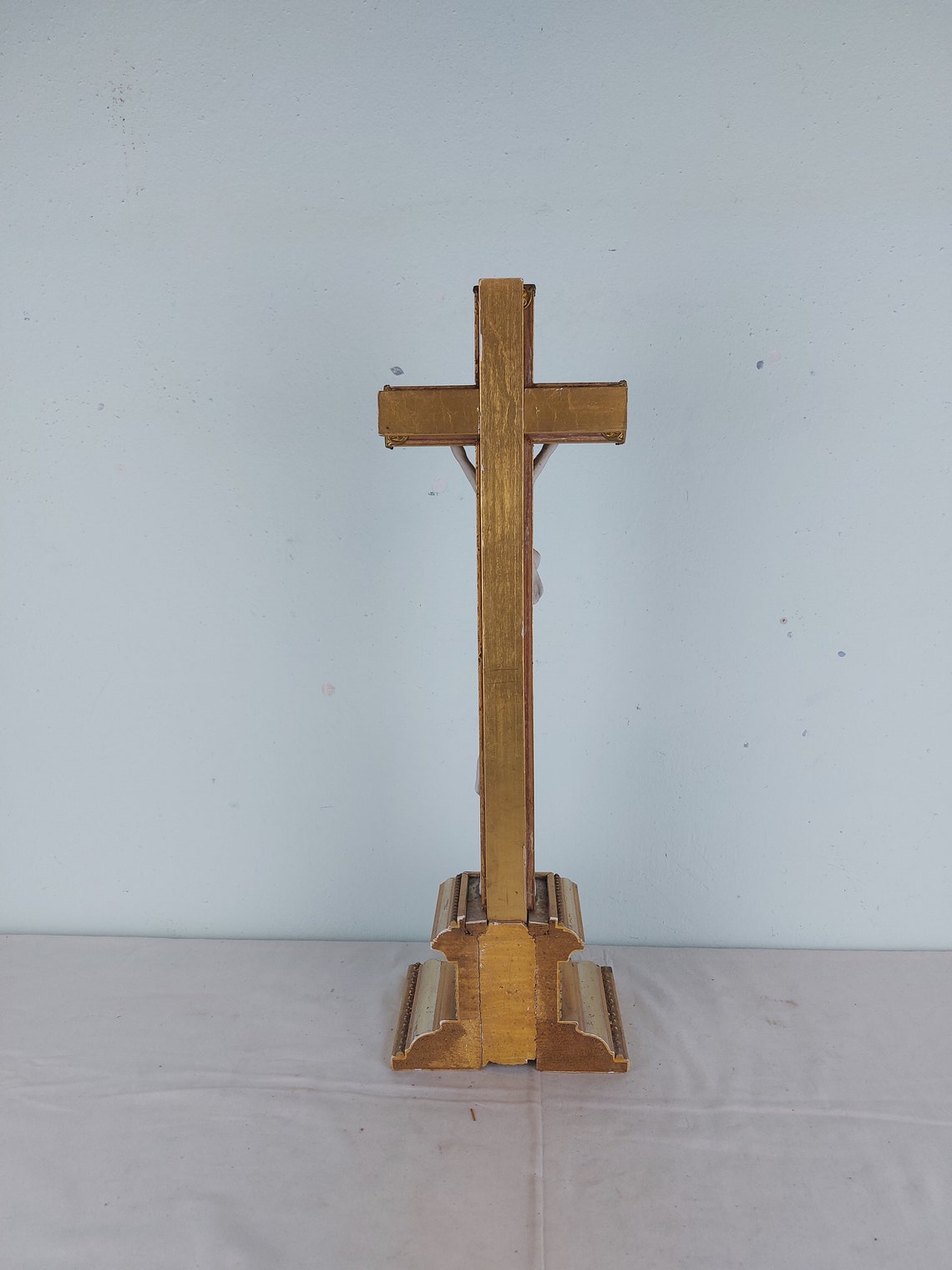 Gold Crucifix, Desk Crucifix, Vintage Cross, Vintage, Retro, Old ...