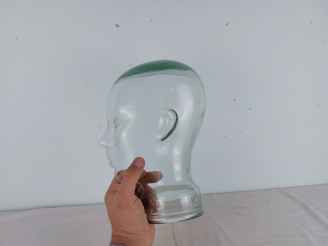 Glass Head, Half Head, Vintage, Retro, Home Decor, Modernist, Unique ...