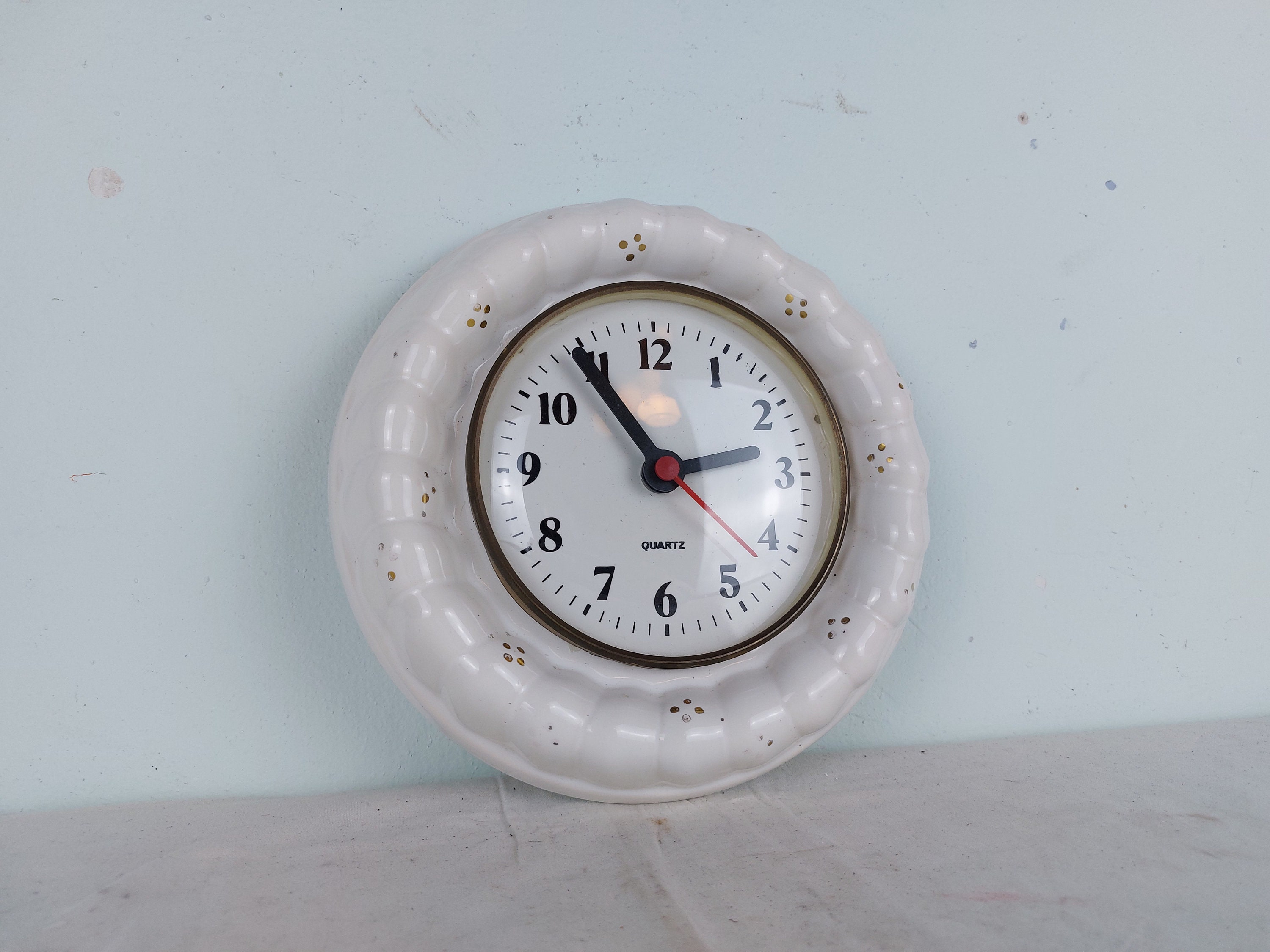 White Clock, Clock, Old Clock, Retro Clock, Germany Clock, Ceramic ...
