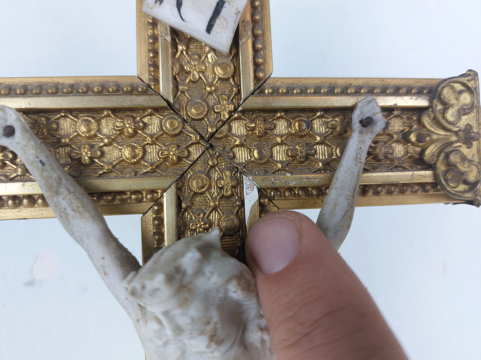 Gold Crucifix, Desk Crucifix, Vintage Cross, Vintage, Retro, Old ...