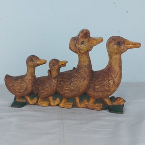 Doors Stopper, Ducks Family, Sculpture, Vintage, Retro, Rusty, Metal - Etsy