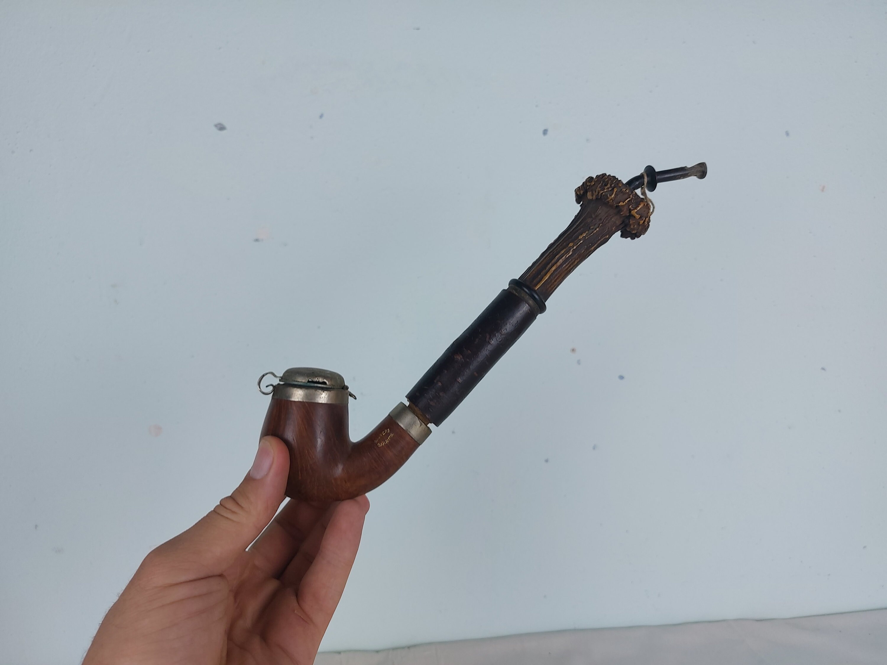 Bruyere Pipe, Vintage Pipe, Retro Pipe, Wooden Pipe, Collectible, Deer ...