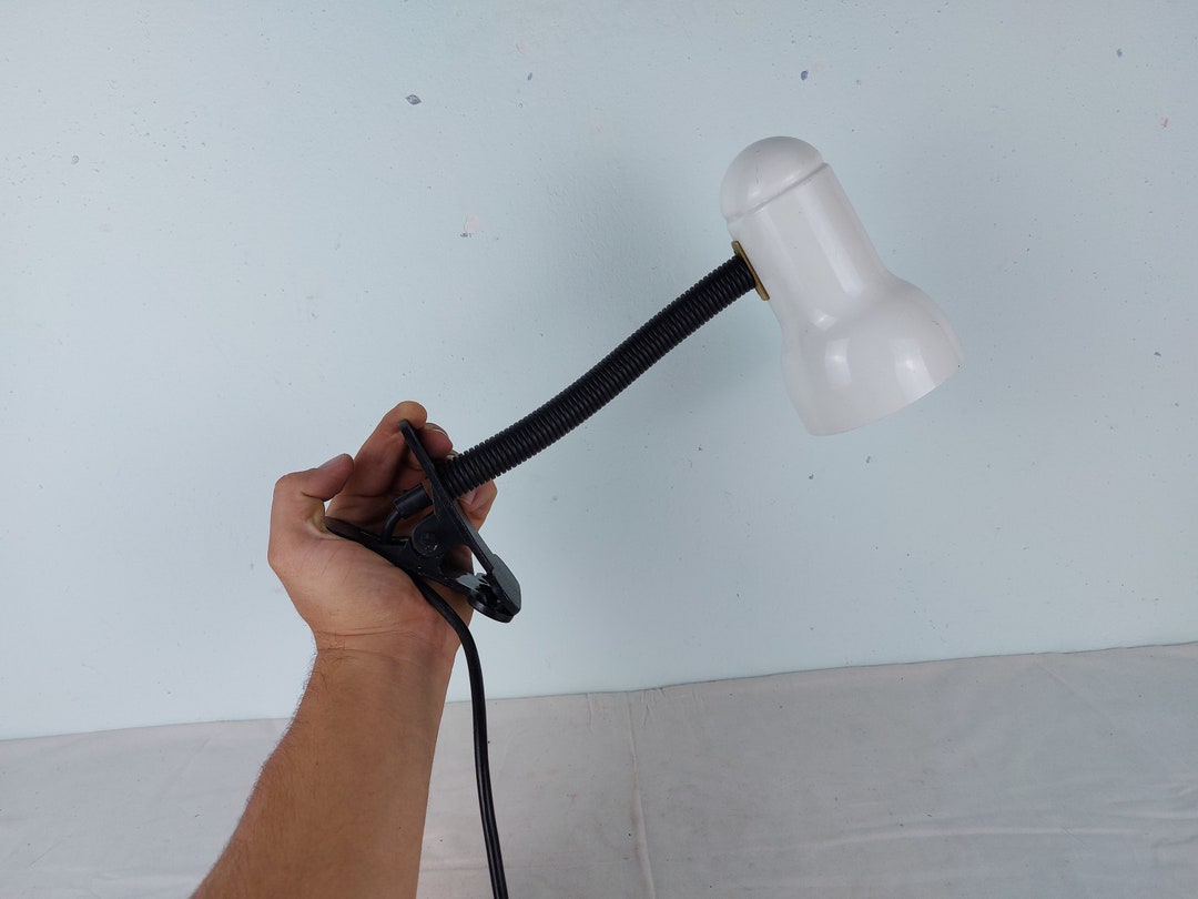 Clamp Lamp, Vintage Clamp Lamp, White Lamp, Office Lamp, Read Lamp ...