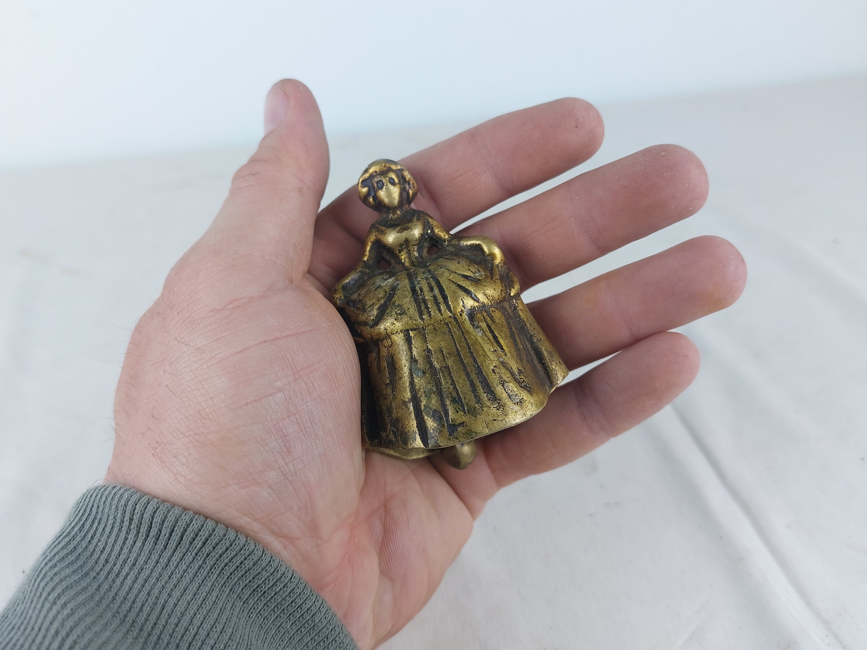 Brass Lady Bell, Collectable Bell, Vintage Bell, Retro Bell, Beautiful ...