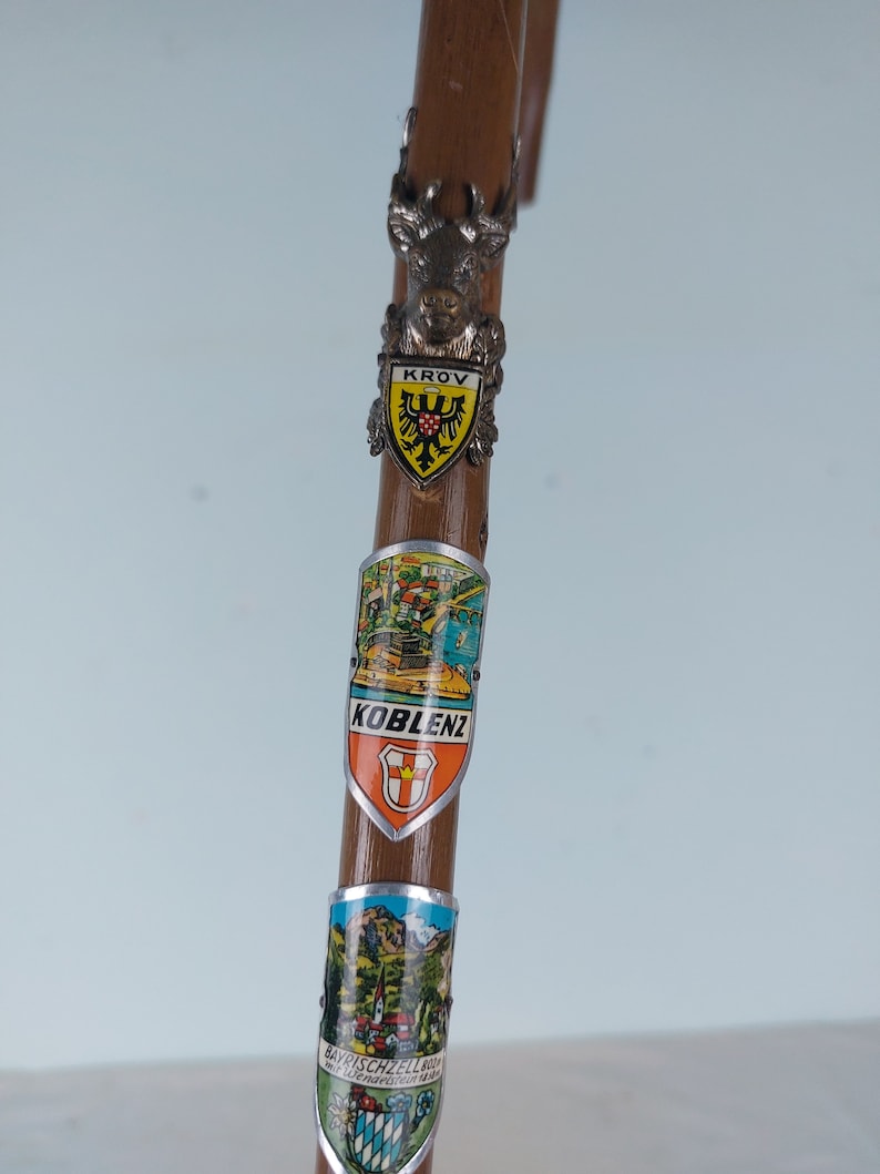 5 Emblem Cane, Germany Stick, Vintage Walking Sticks, Retro Cane ...