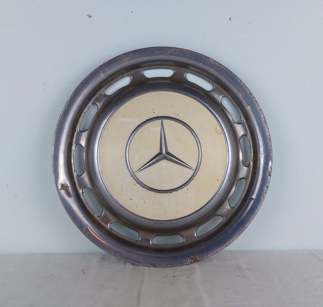 Vintage Mercedes Benz Hubcap, Gray, Silver, Retro, Germany, Car ...