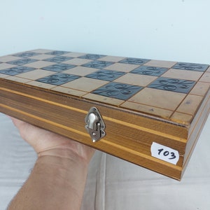 Beautiful Chess Set, Vintage Wooden Chess Set, Retro Chess Set, Gift ...