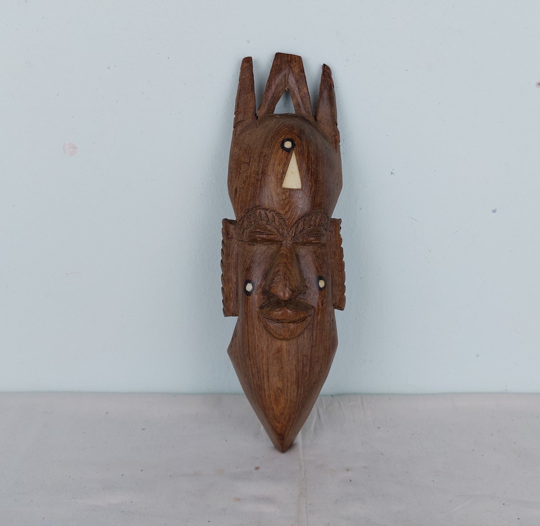 African Mask Wooden Mask African Wood Vintage Mask Retro - Etsy
