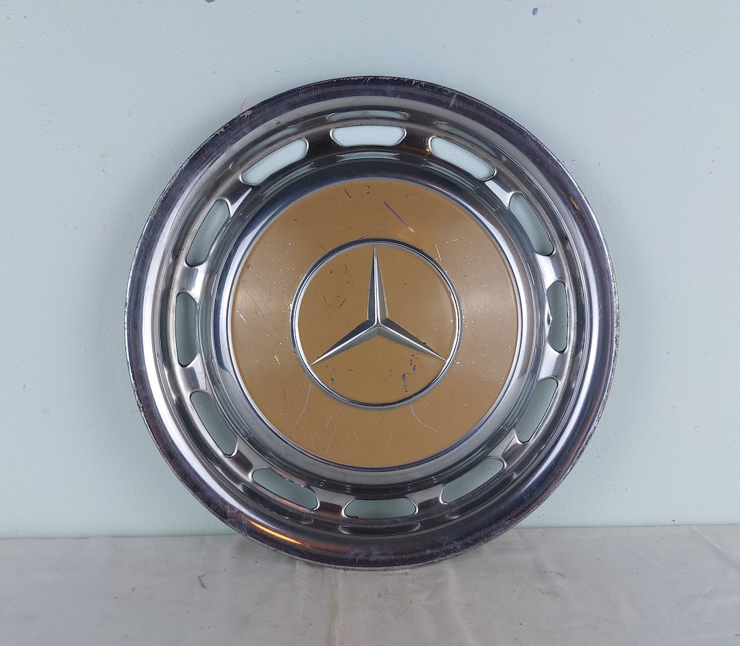 Vintage Mercedes Benz Hubcap, Brown, Silver, Retro, Germany, Car ...