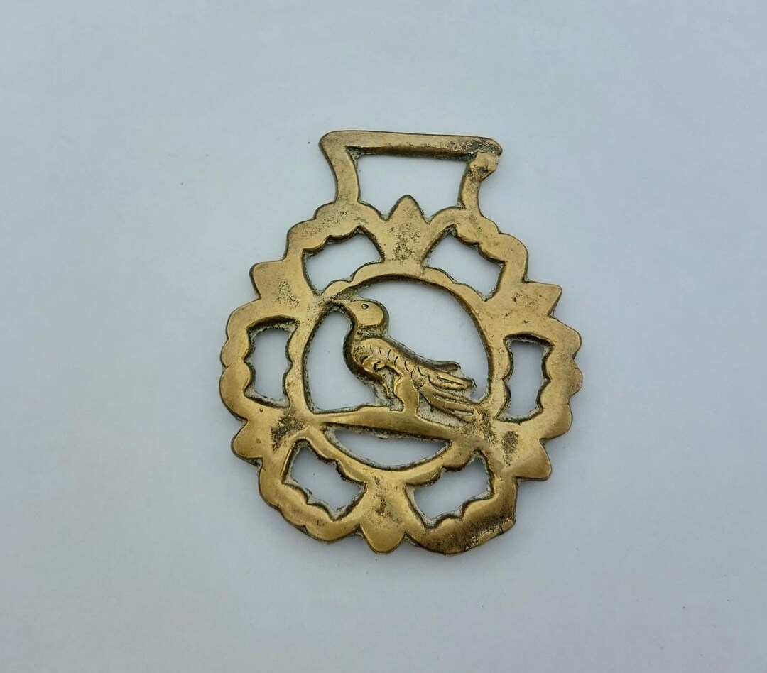 Raven, Crow, Horse Medallion, Collectable, Brass Decor, Brass Wall ...