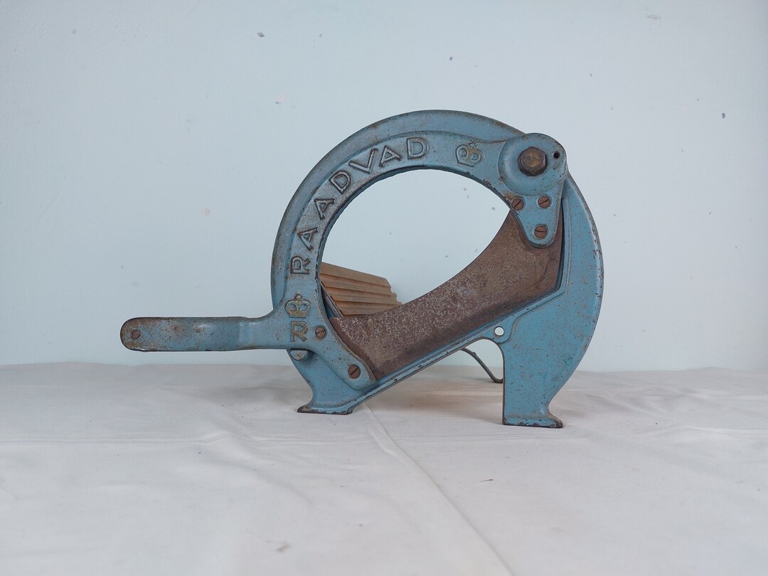 Raadvad Bread Cutter, Antique , Blue, Retro, Vintage, Rustic Decor ...