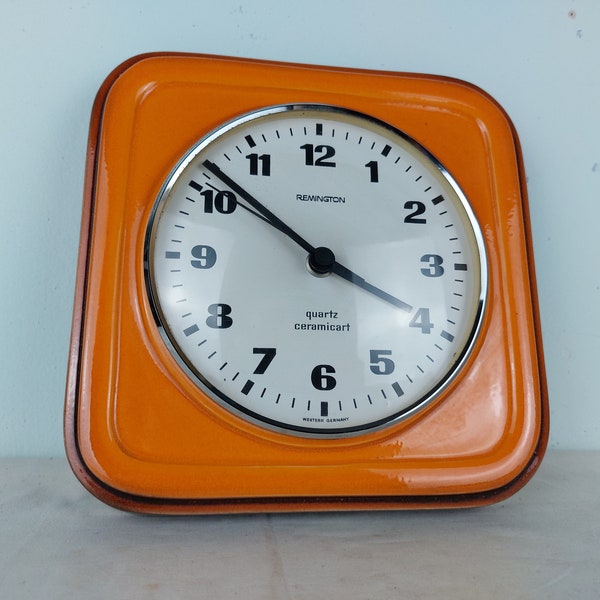 Orange Clock - Etsy