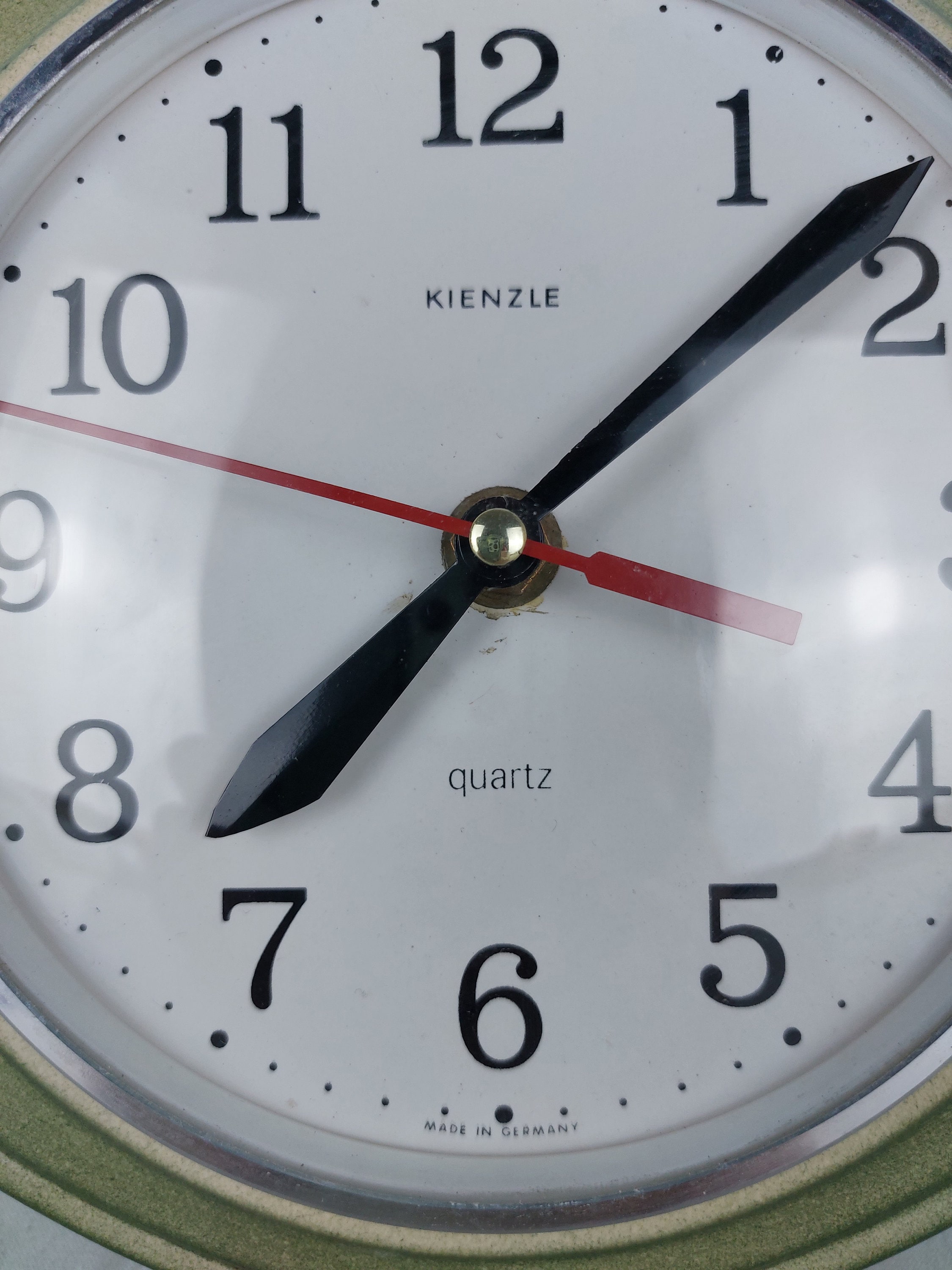 Kienzle Clock, Light Green Clock, Wall Clock, Ceramic Clock, Vintage ...