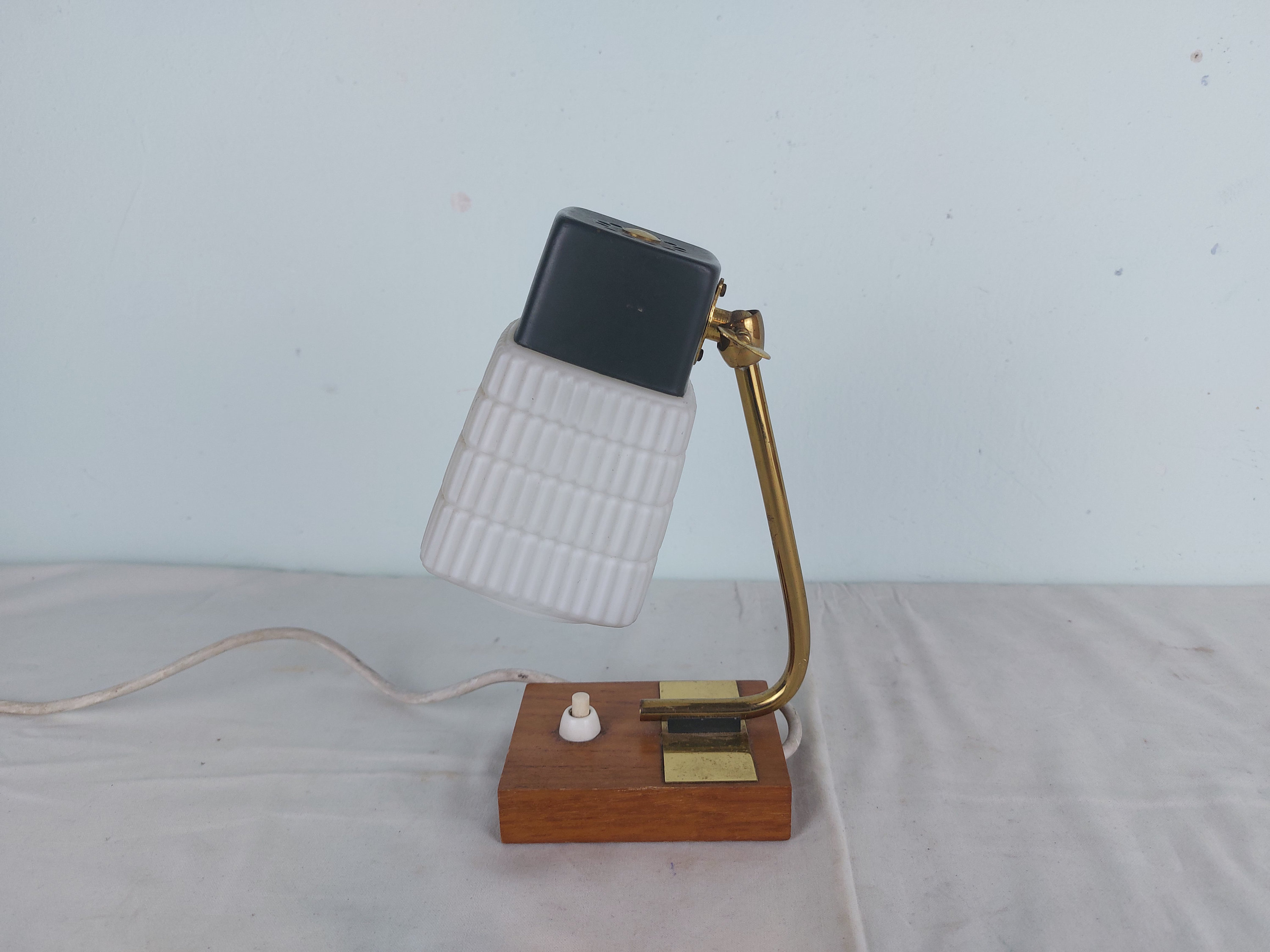 Beautiful Night Lamp, Wood Lamp, Green Lamp, Vintage Lamp, Retro Lamp ...