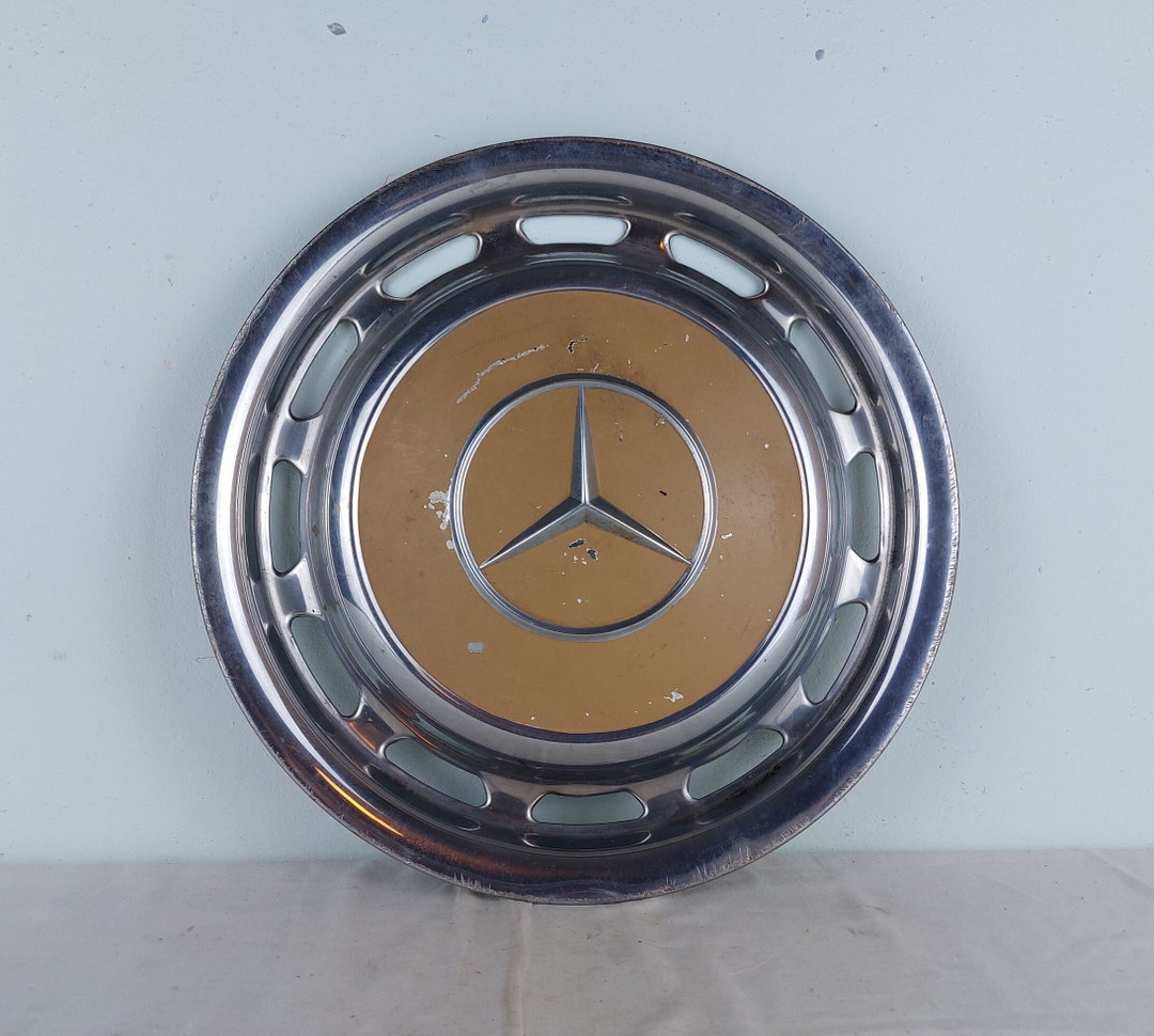 Vintage Mercedes Benz Hubcap, Brown, Silver, Retro, Germany, Car ...