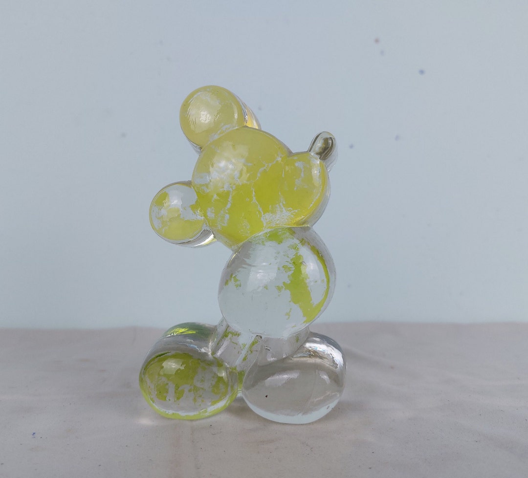 Mickey Mouse Glass Art, Art, Decor, Home Decor, Table Decor, Vintage ...