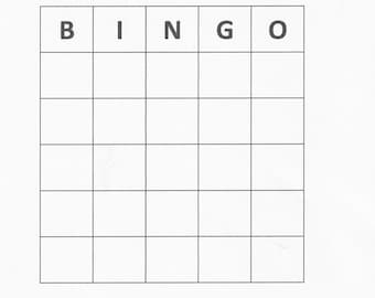 Bingo Card - Etsy