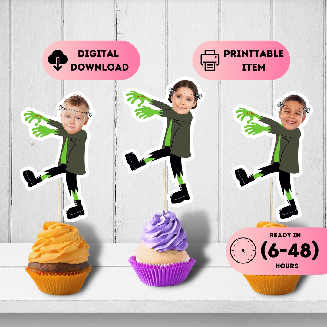 Frankenstein Face Toppers,kids Halloween Party,halloween Decor,horror ...