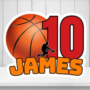 Named Basketball Themed Cake Toppers,age Sports Birthday Decor,custom ...
